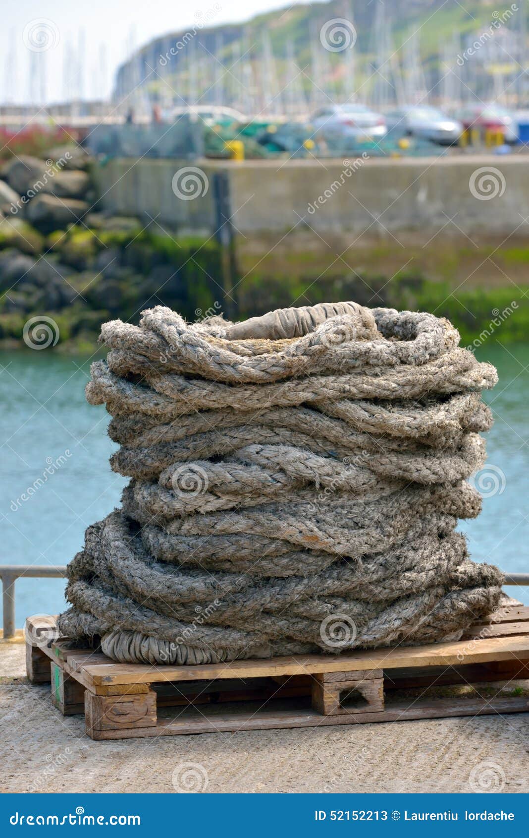 Old hawser rope stock image. Image of nautical, england - 52152213