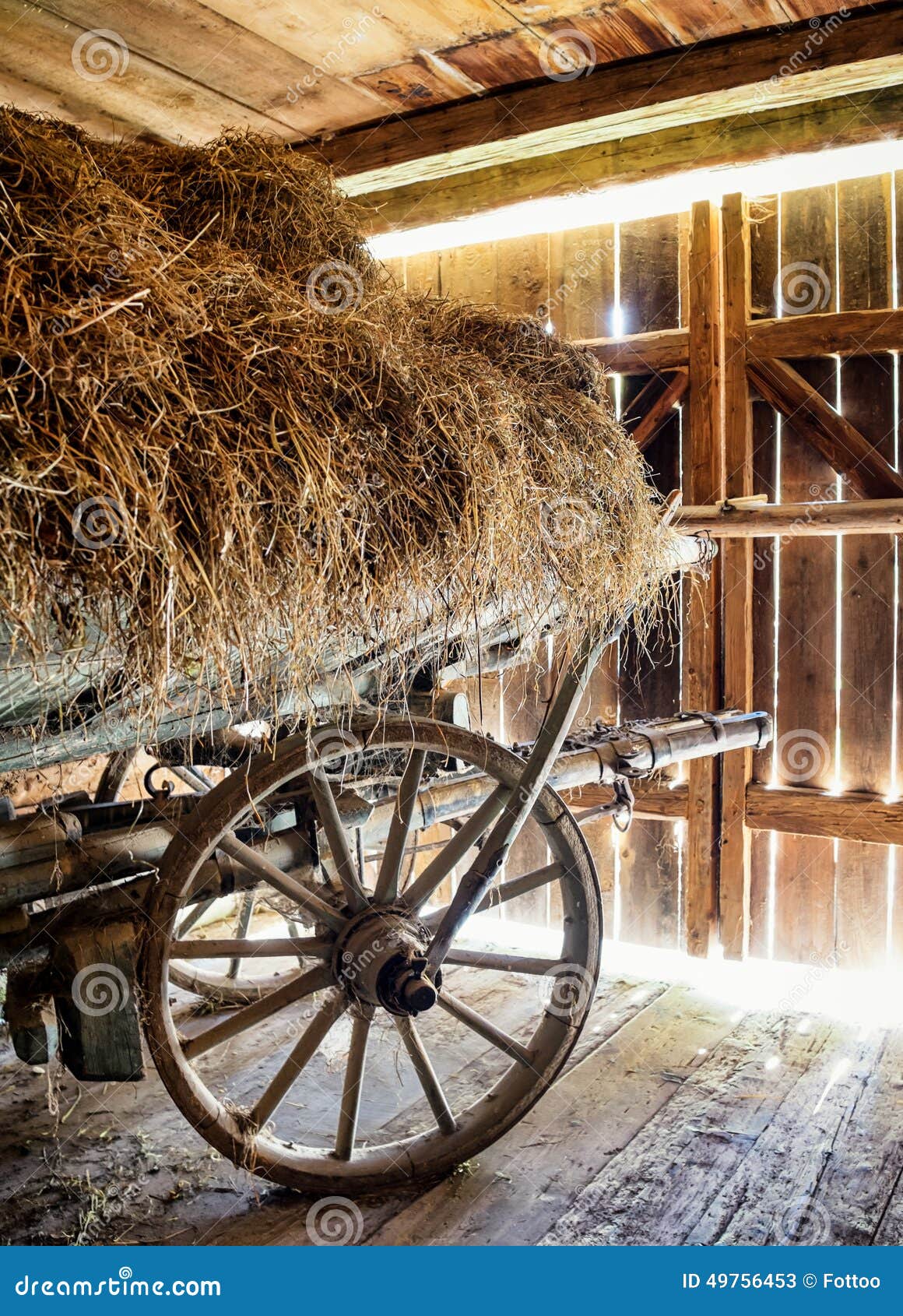 Old hay cart stock image. Image of facade, broken, carriage - 49756453