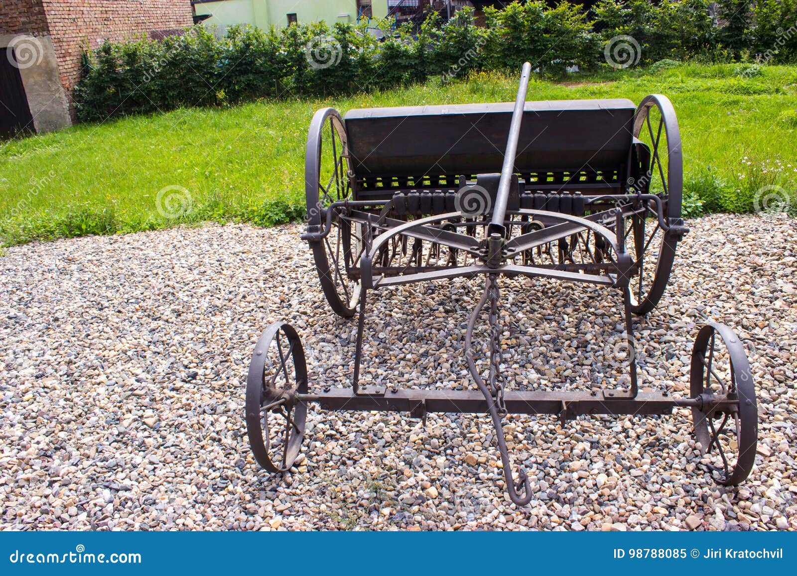 An old haymaking machine stock image. Image of farm, feed - 98788085
