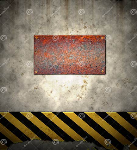 Old Hazard Wall Warning Sign Stock Vector - Illustration of rusted ...