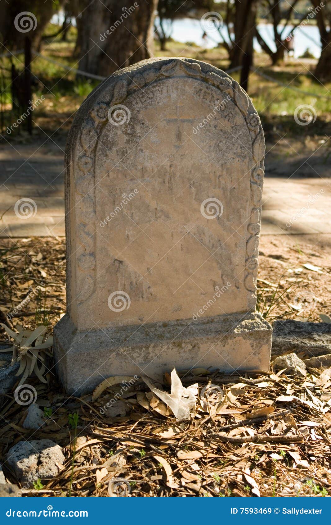Old headstone in cemetery stock image. Image of passing - 7593469