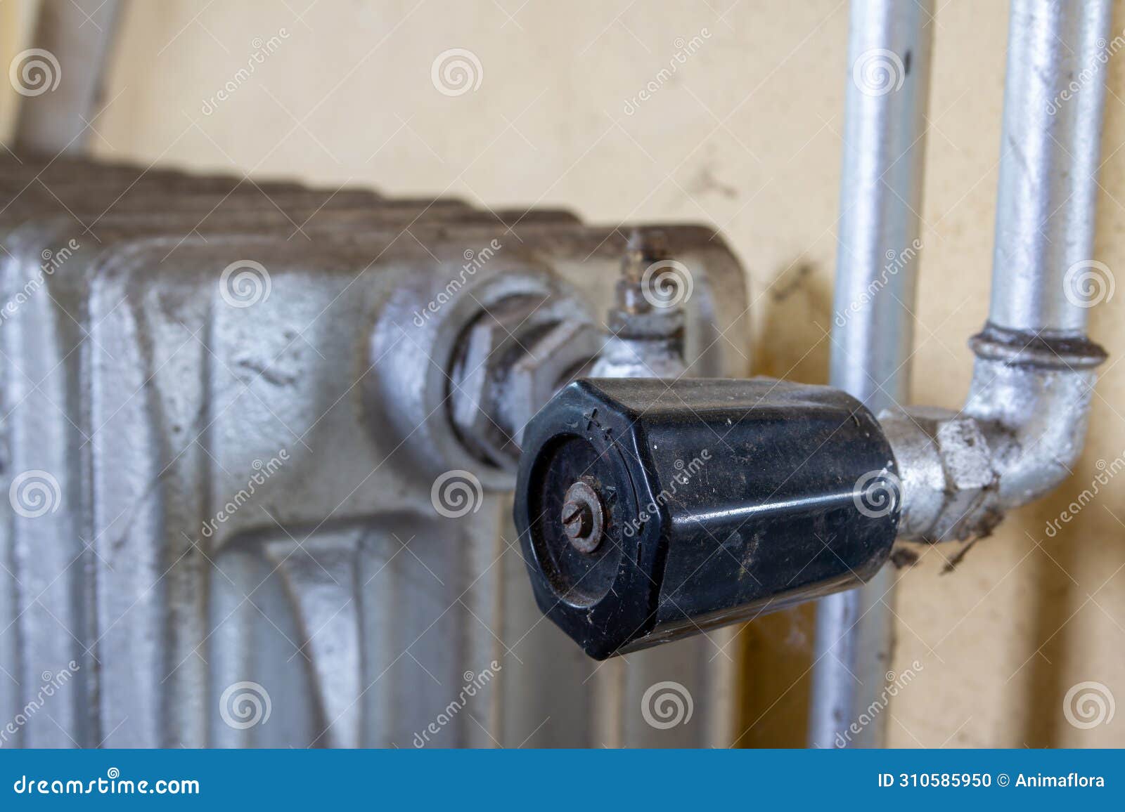 Old Heating Thermostat on a Radiator Stock Photo - Image of room ...