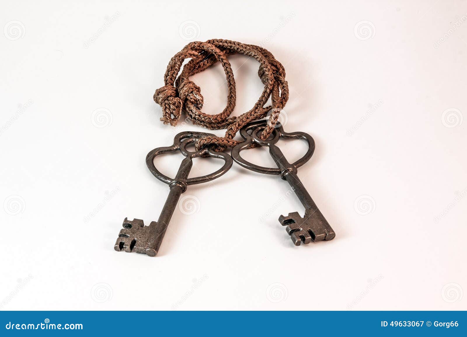 Old heavy brass keys stock image. Image of isolated, dated - 49633067