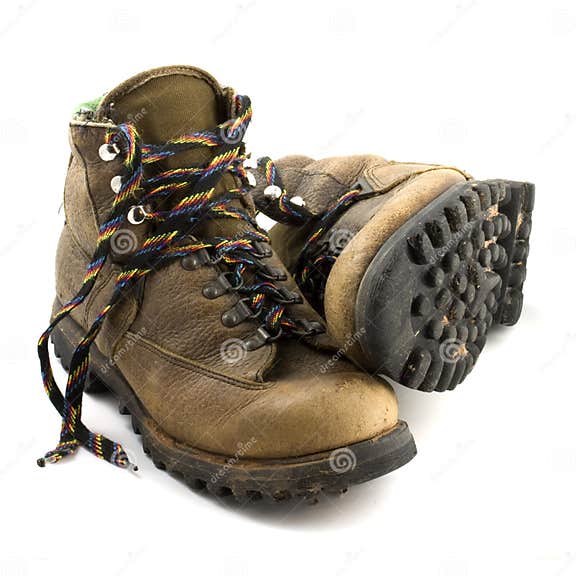 Old heavy hiking boots stock photo. Image of sole, isolated - 10965464