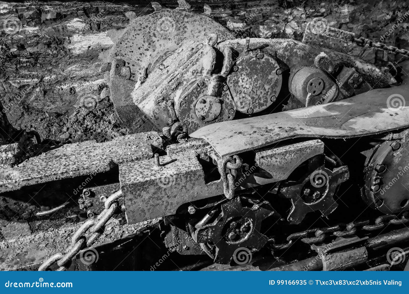 Old heavy mining machinery stock image. Image of corridor - 99166935