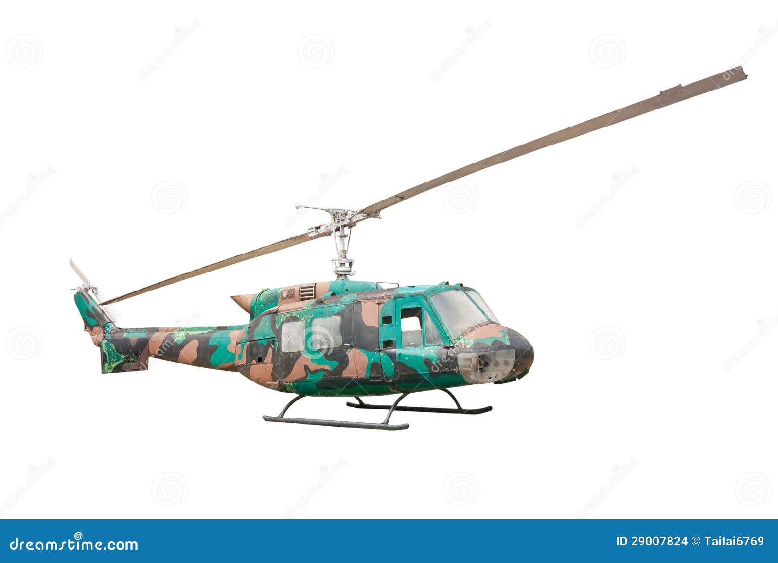 Old Helicopter Isolate on White Stock Photo - Image of display, army ...