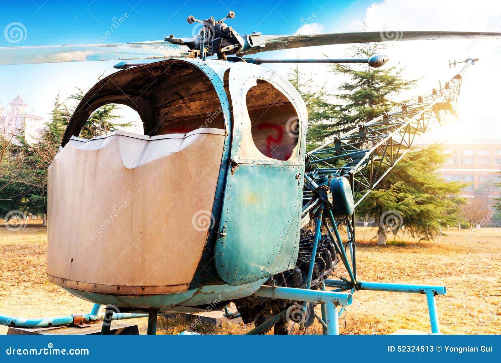 Old helicopter stock image. Image of history, attack - 52324513