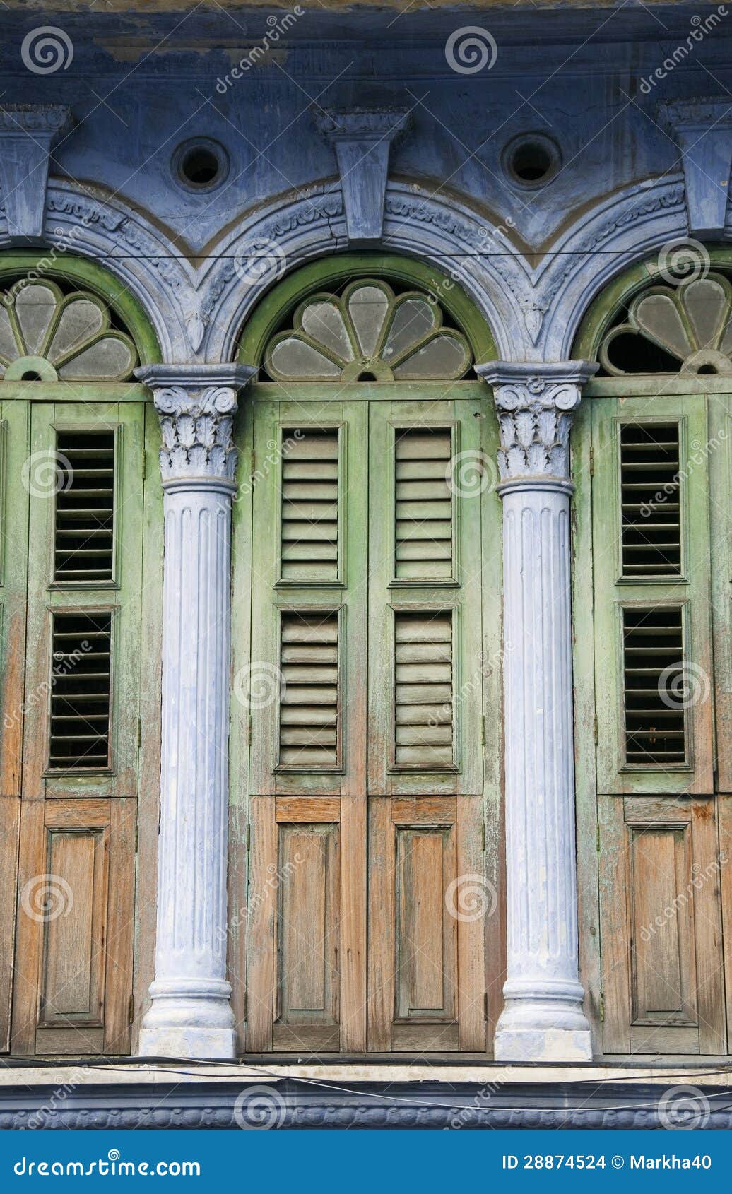 Heritage Windows, Penang, Malaysia Stock Photo | CartoonDealer.com ...