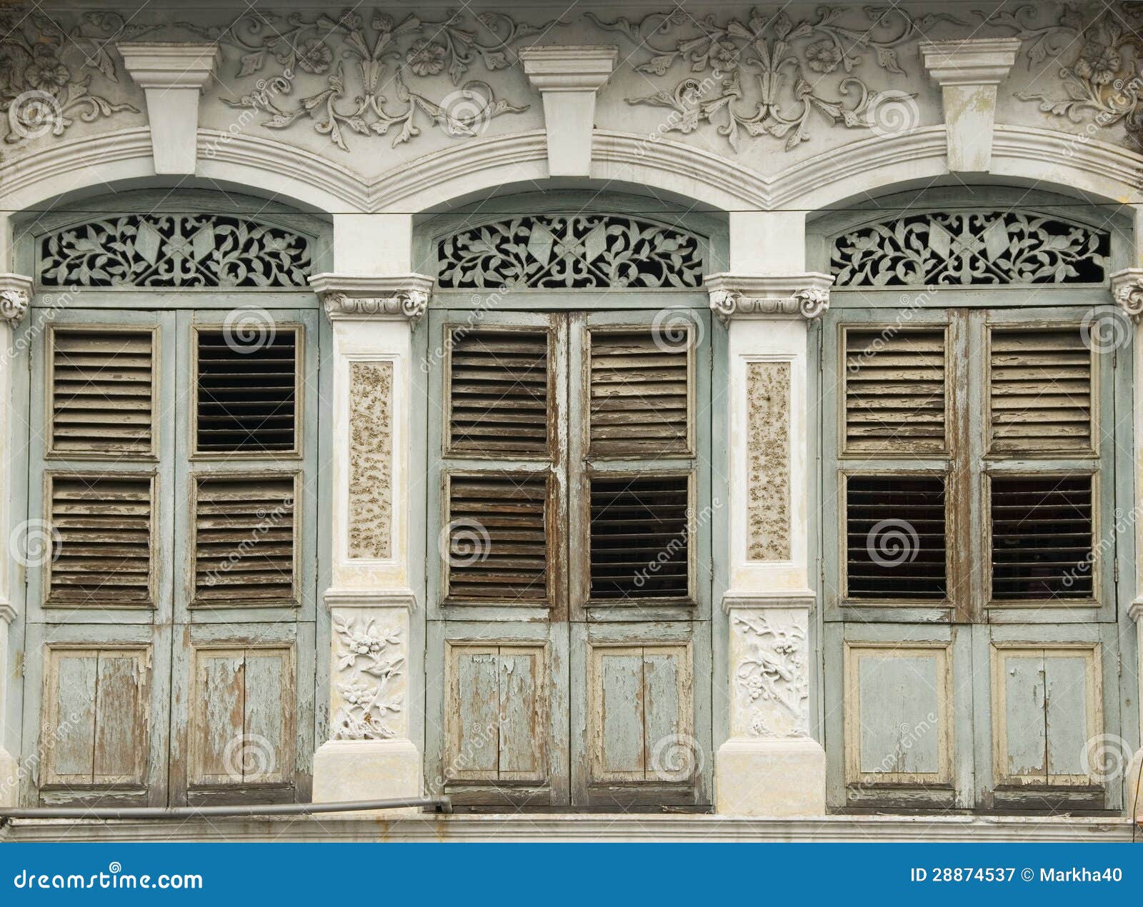 Heritage Windows, Penang, Malaysia Stock Photo | CartoonDealer.com ...