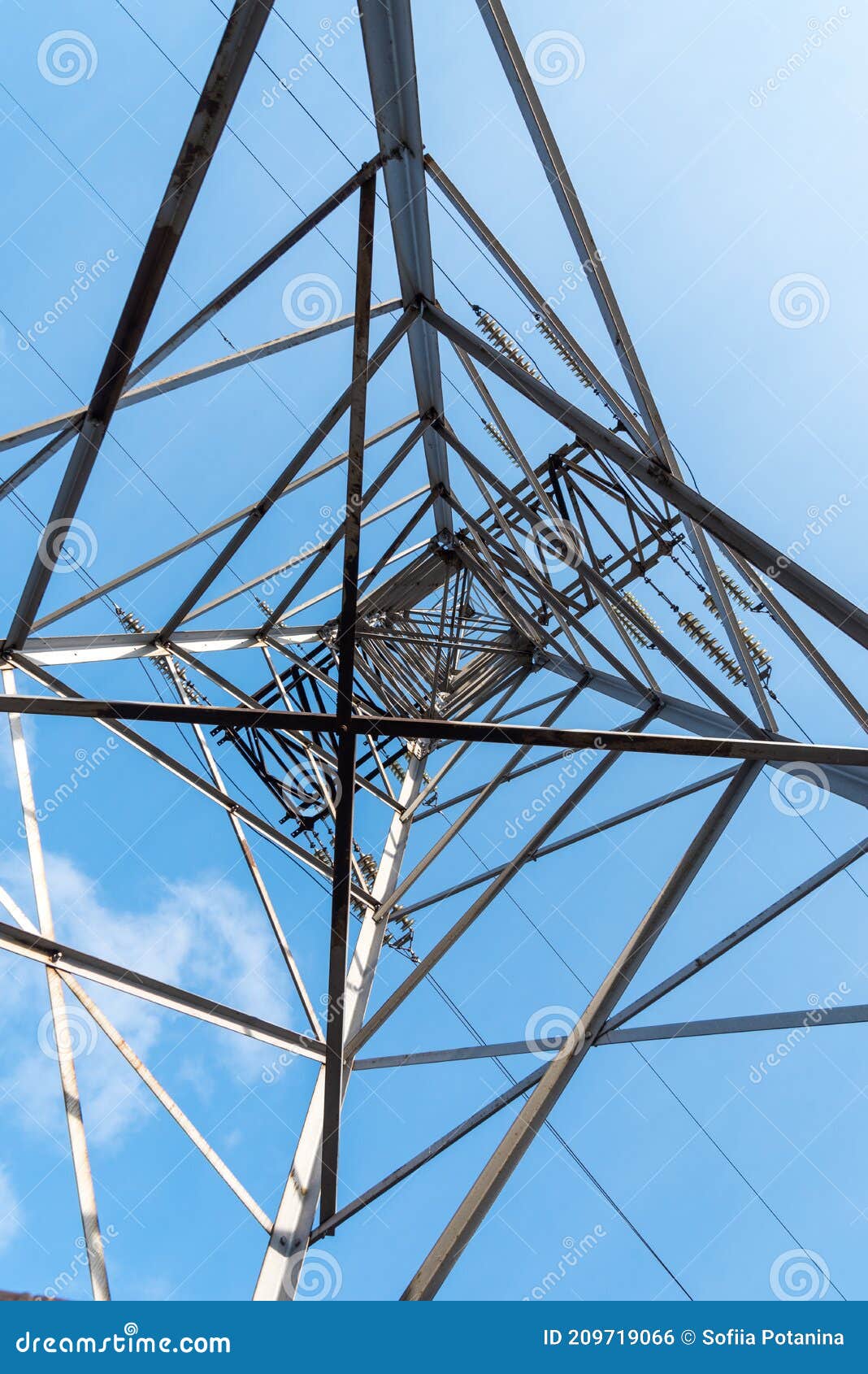 Old High Metal Tower Building with Stairs Stock Photo - Image of bottom ...