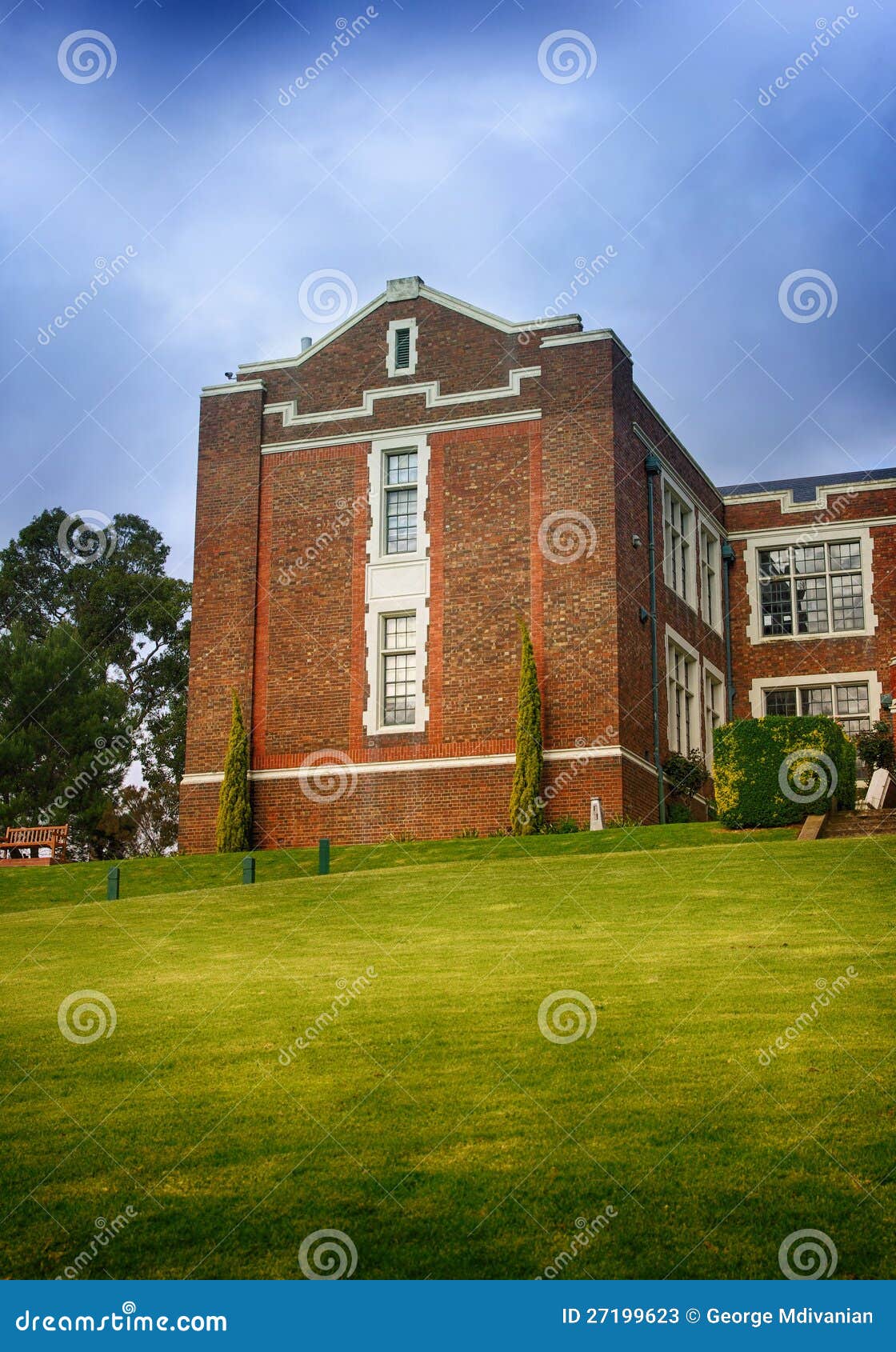 Old high school stock image. Image of facade, construction - 27199623