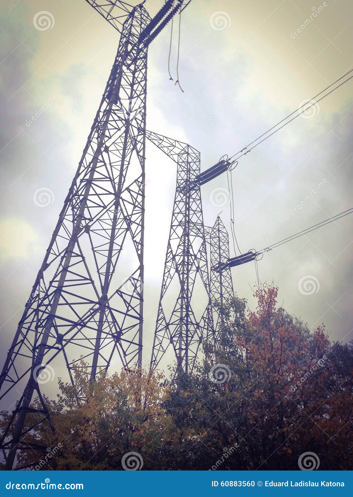 Old High Voltage Power Lines Stock Photo - Image of lines, high: 60883560