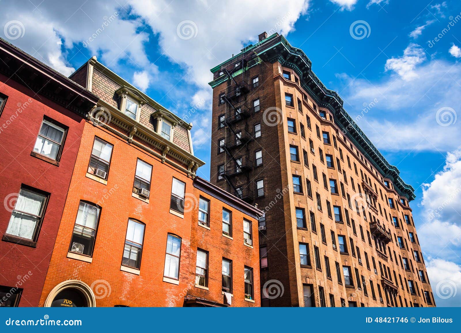 Old Highrises in Baltimore, Maryland. Stock Photo - Image of mount ...