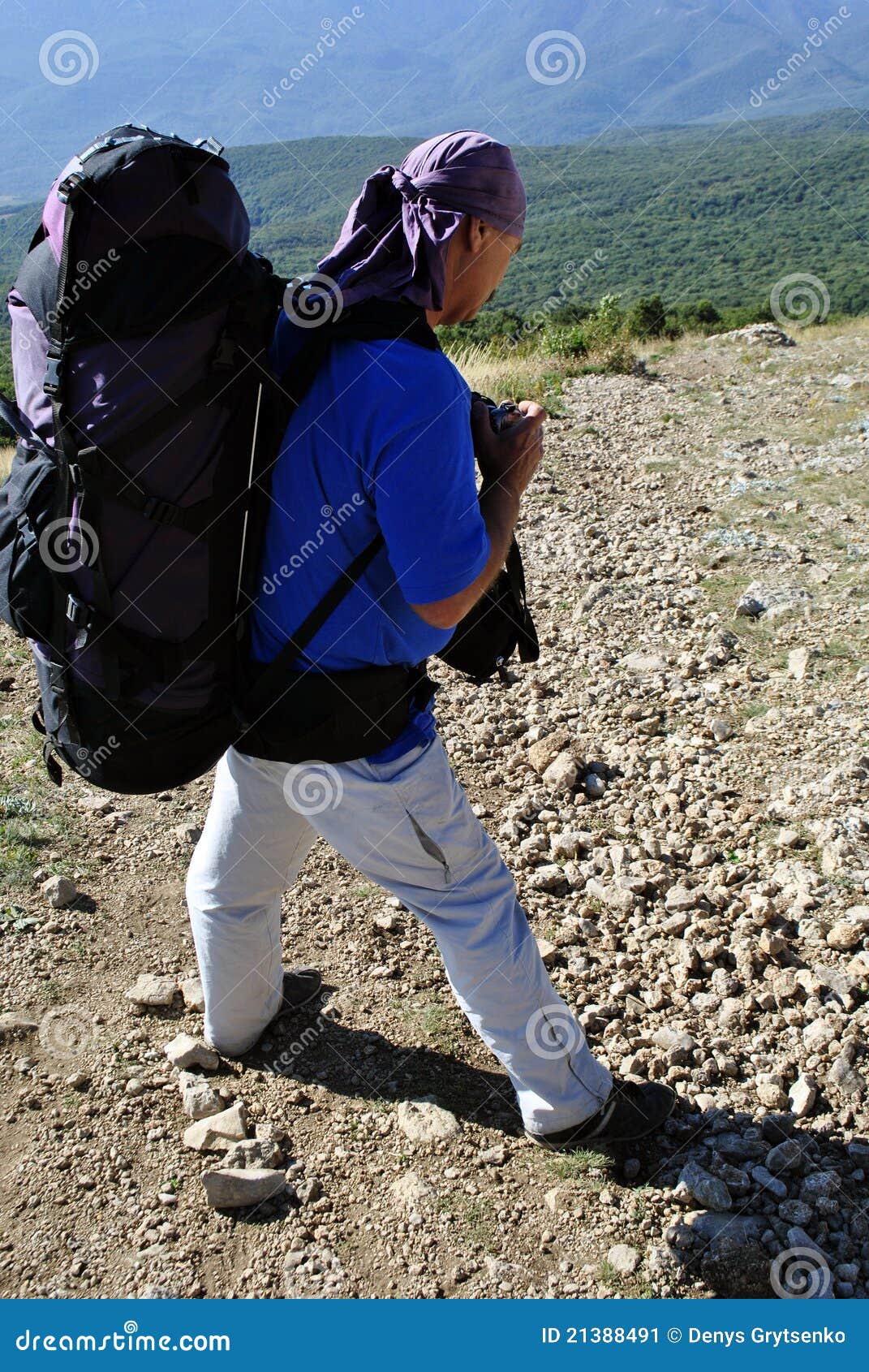 Old hiker stock image. Image of male, hiker, park, smile - 21388491