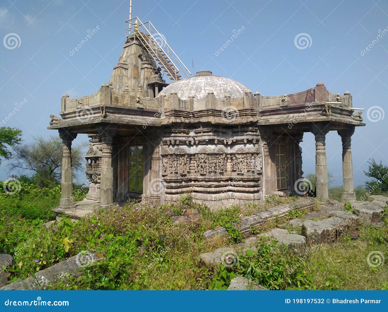 Old Hindu temple stock photo. Image of fortification - 198197532