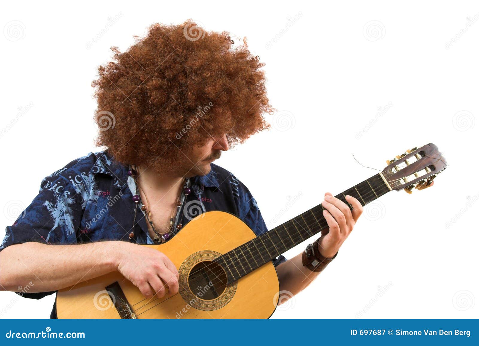 Old Hippie Playing on His Guitar Stock Image - Image of eccentric ...