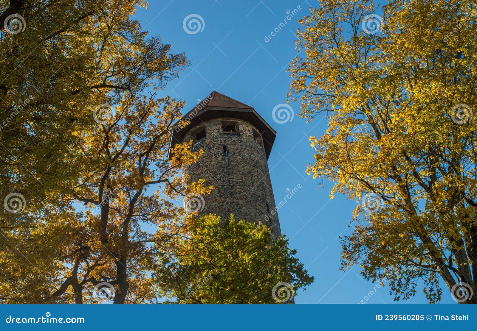 Old Historic Castle-tower in City in Germany in Fall Stock Image ...