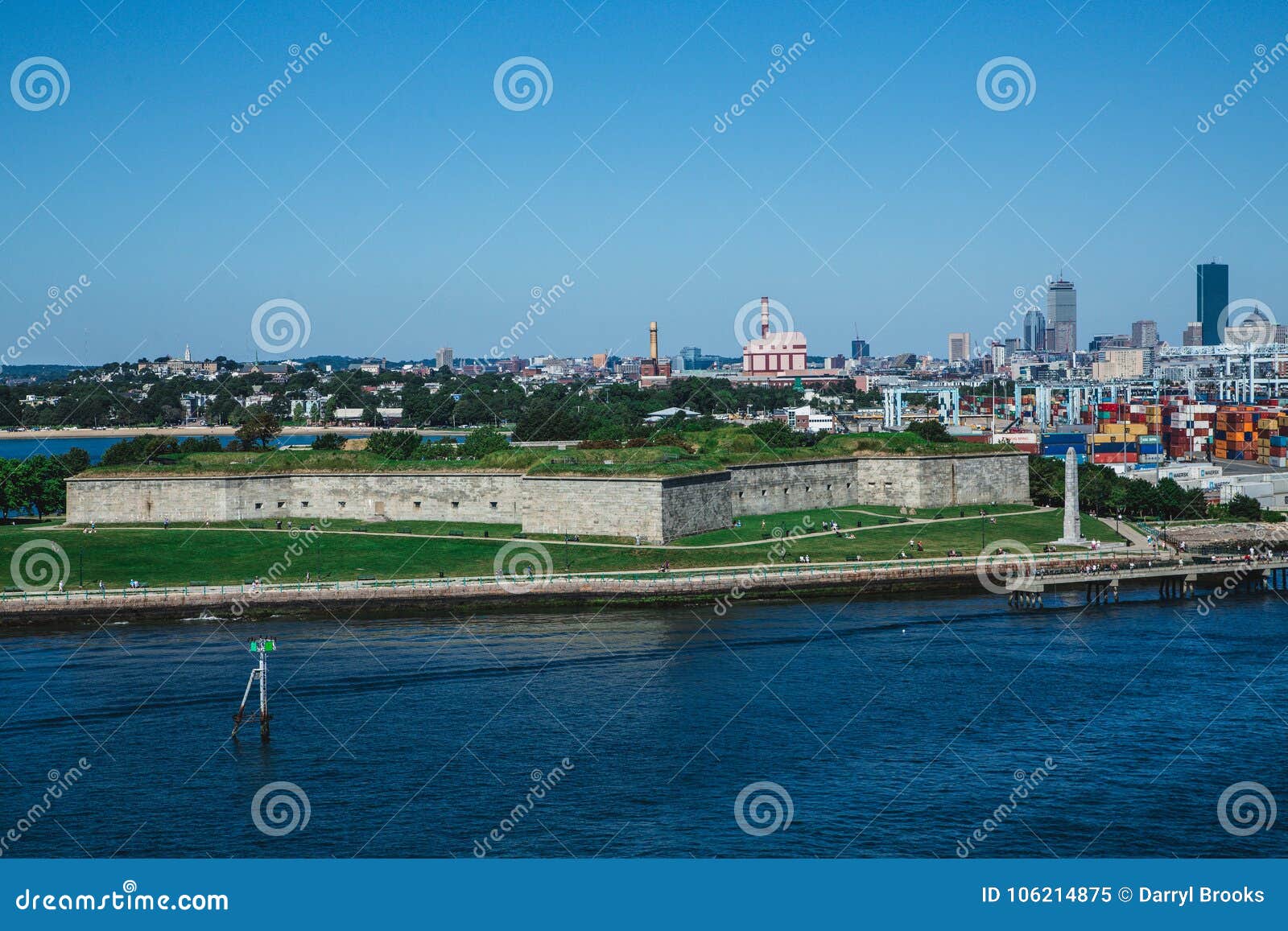 Fort Independence in Boston Stock Image - Image of america, defense ...