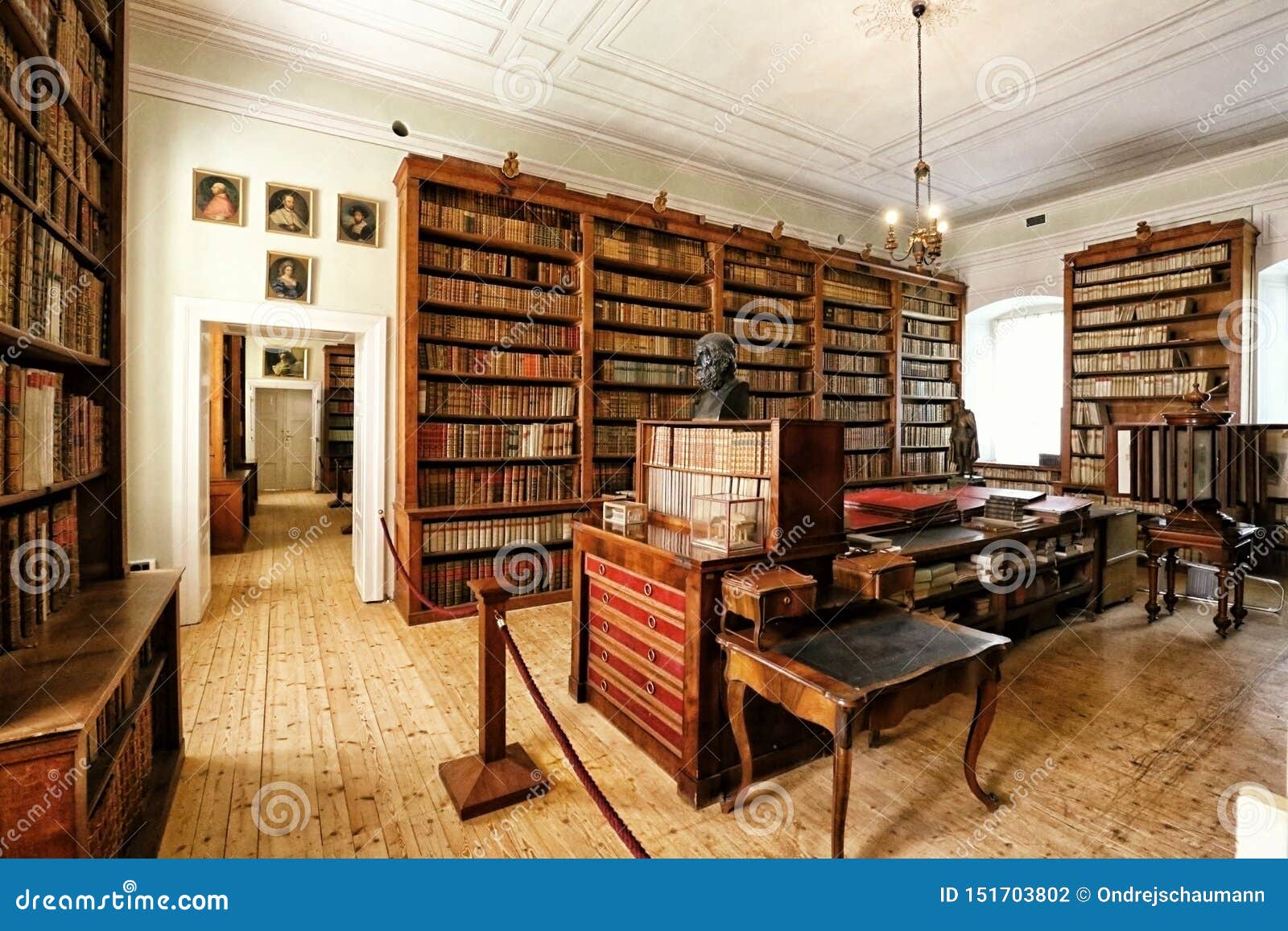 Old Historic Library of Kynzvart Castle Editorial Photography - Image ...
