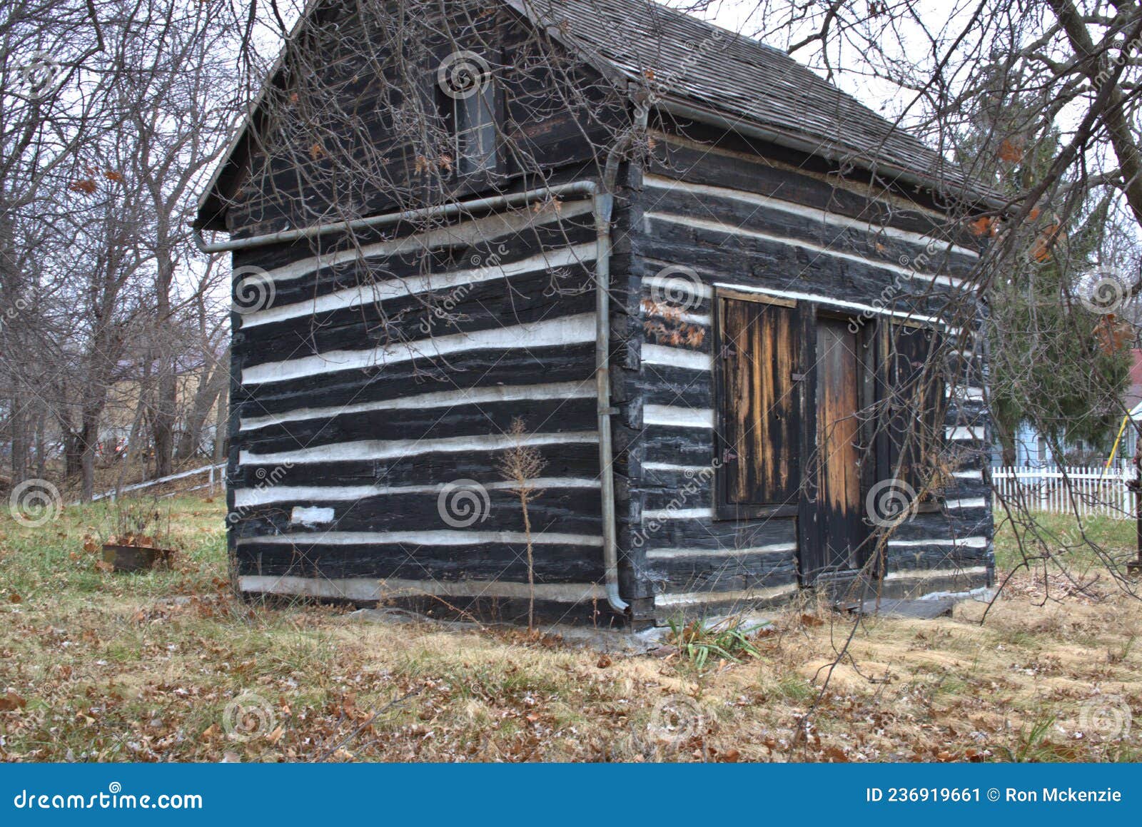 Old Historic Log Cabin stock image. Image of travel - 236919661