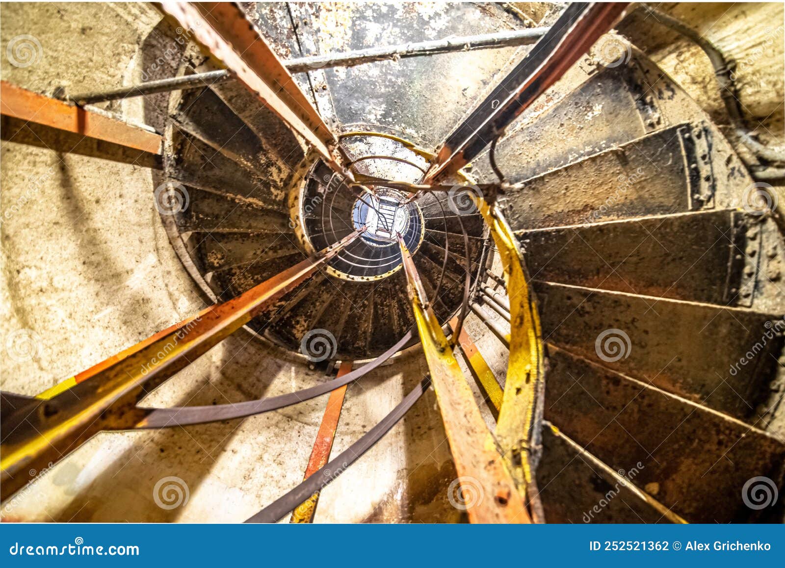 Old Historic Spiral Steel Staircase Structure Stock Photo - Image of ...