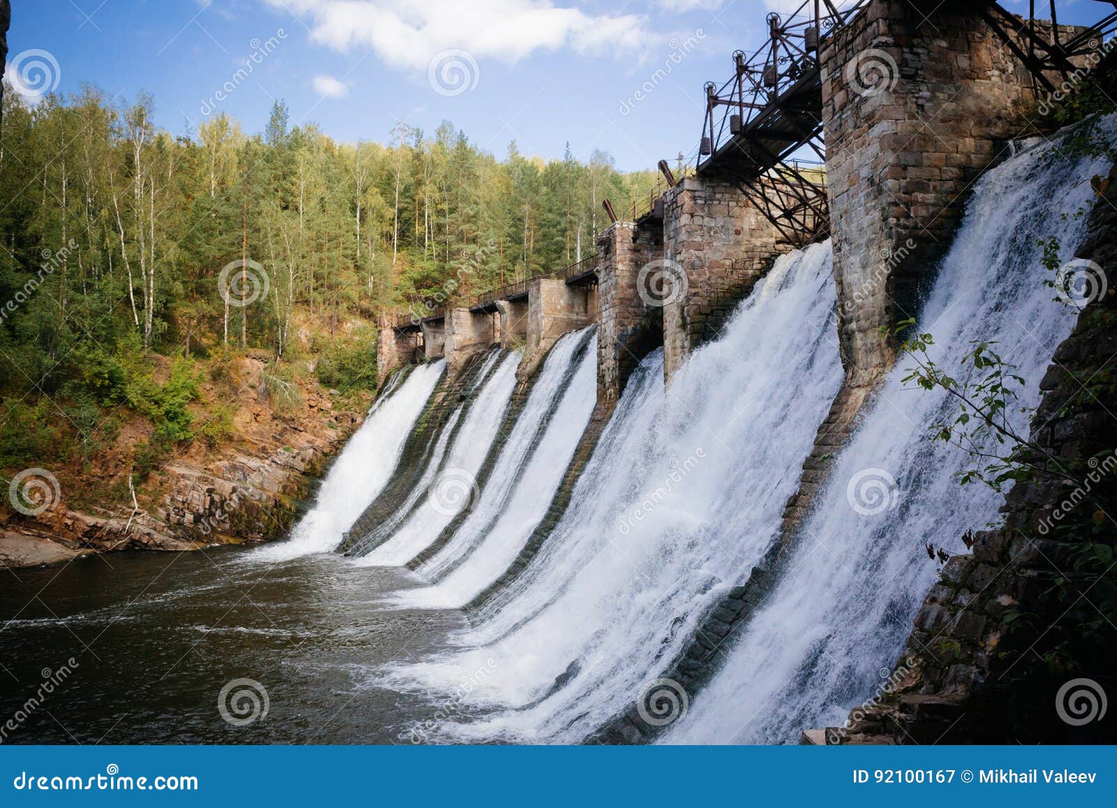 Old Historic Stone Dam in Russia Stock Image - Image of environment ...