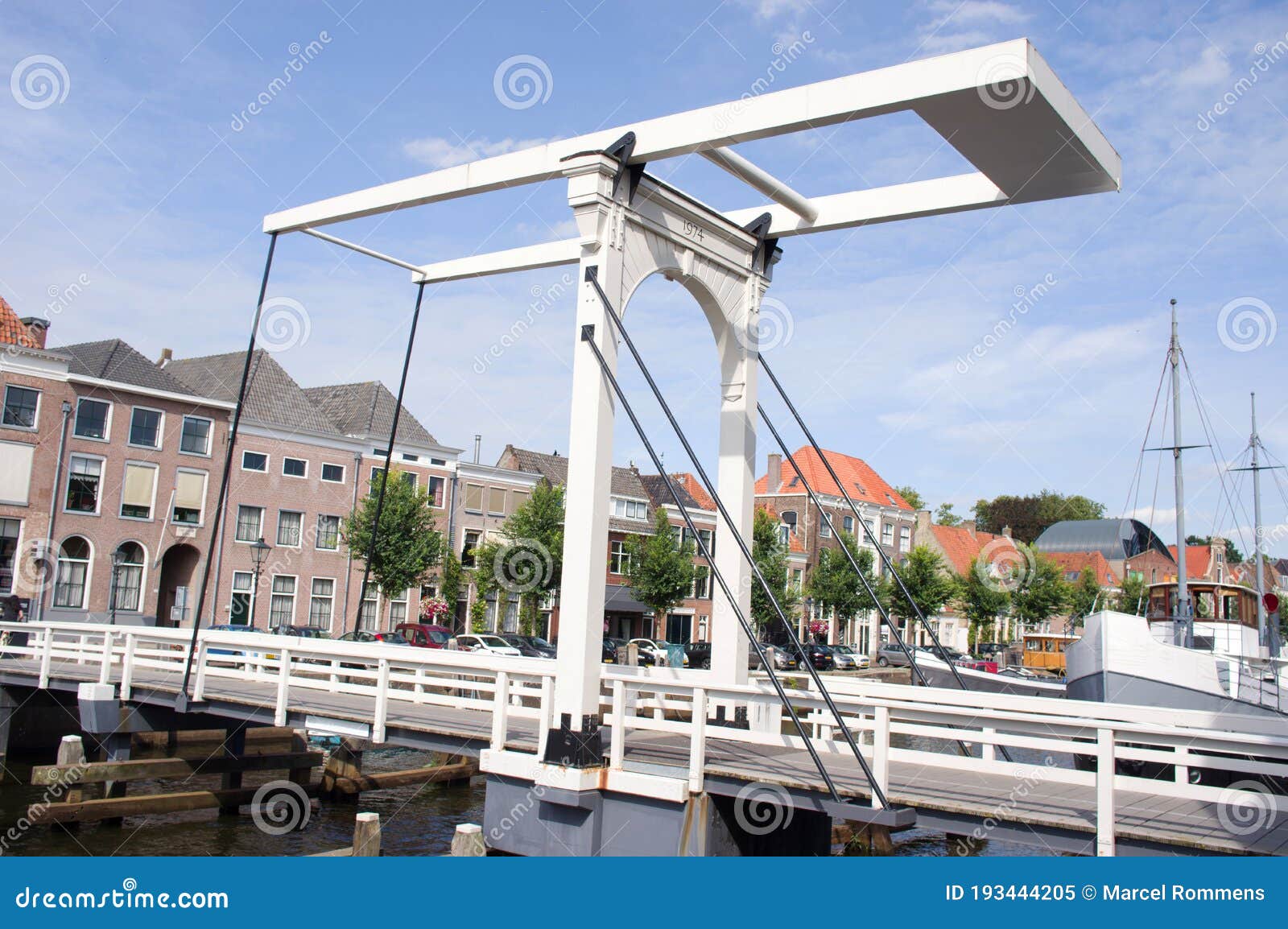 Old Historic White Drawbridge Stock Image - Image of site, dutch: 193444205
