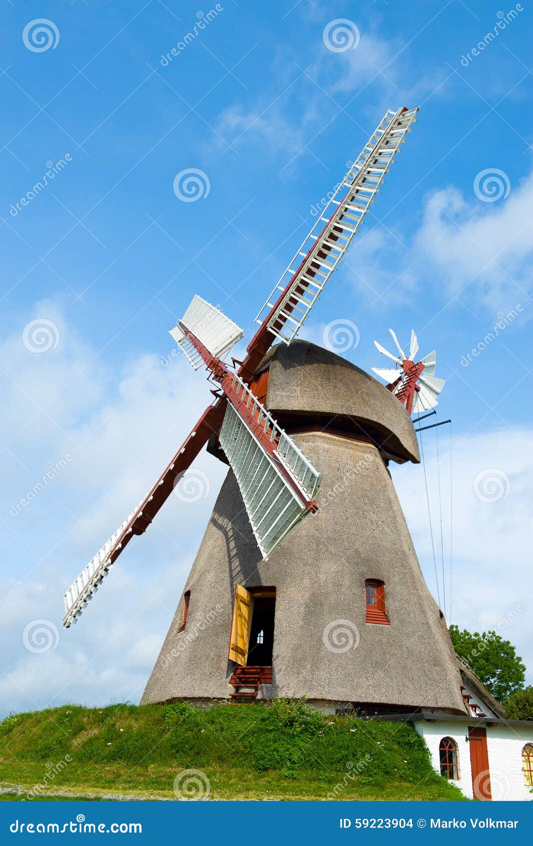 Old historic windmill stock photo. Image of blue, country - 59223904
