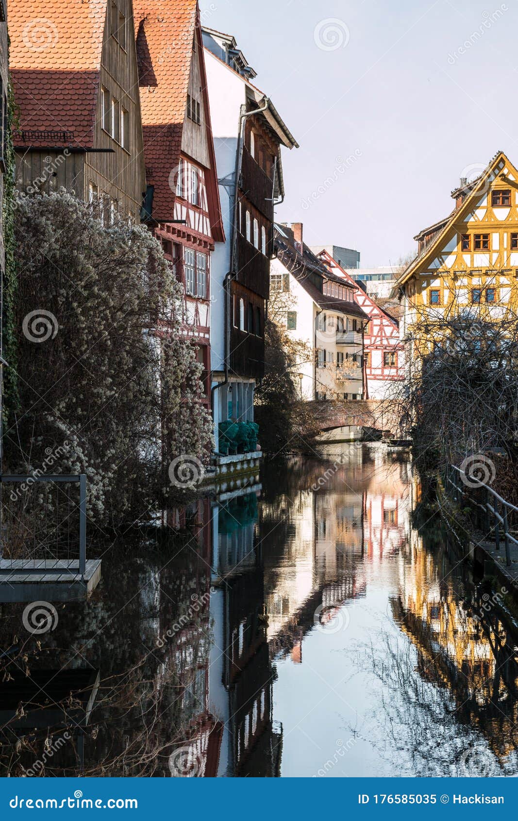 Old Historical Buildings in the Old Section of the Town Near the River ...