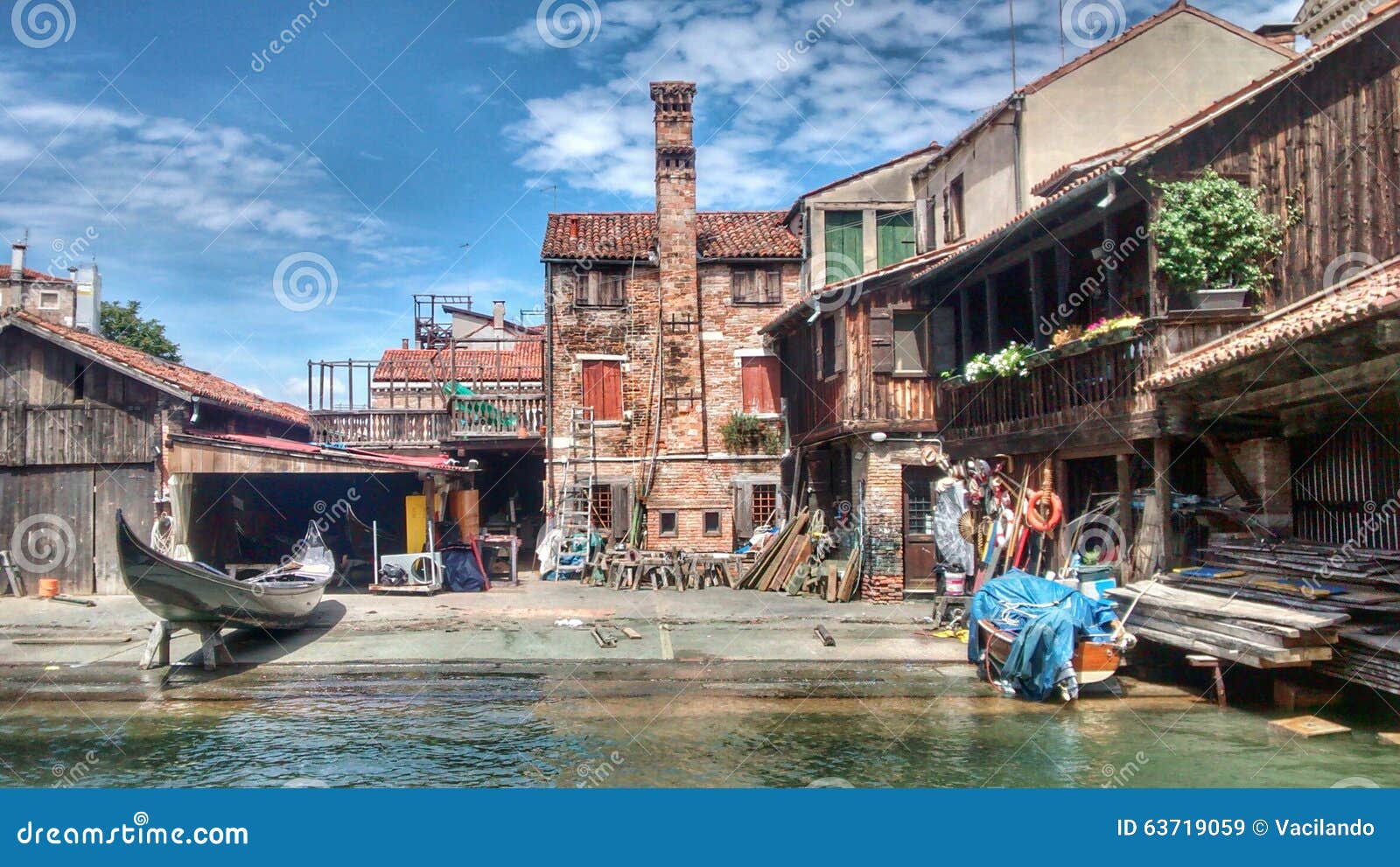 Shipbuilding Yard for Gondolas in Venice Editorial Stock Image - Image ...