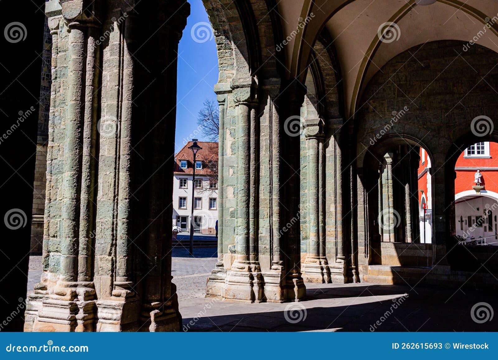 Old Historical Stone Building with Arches Stock Image - Image of ...