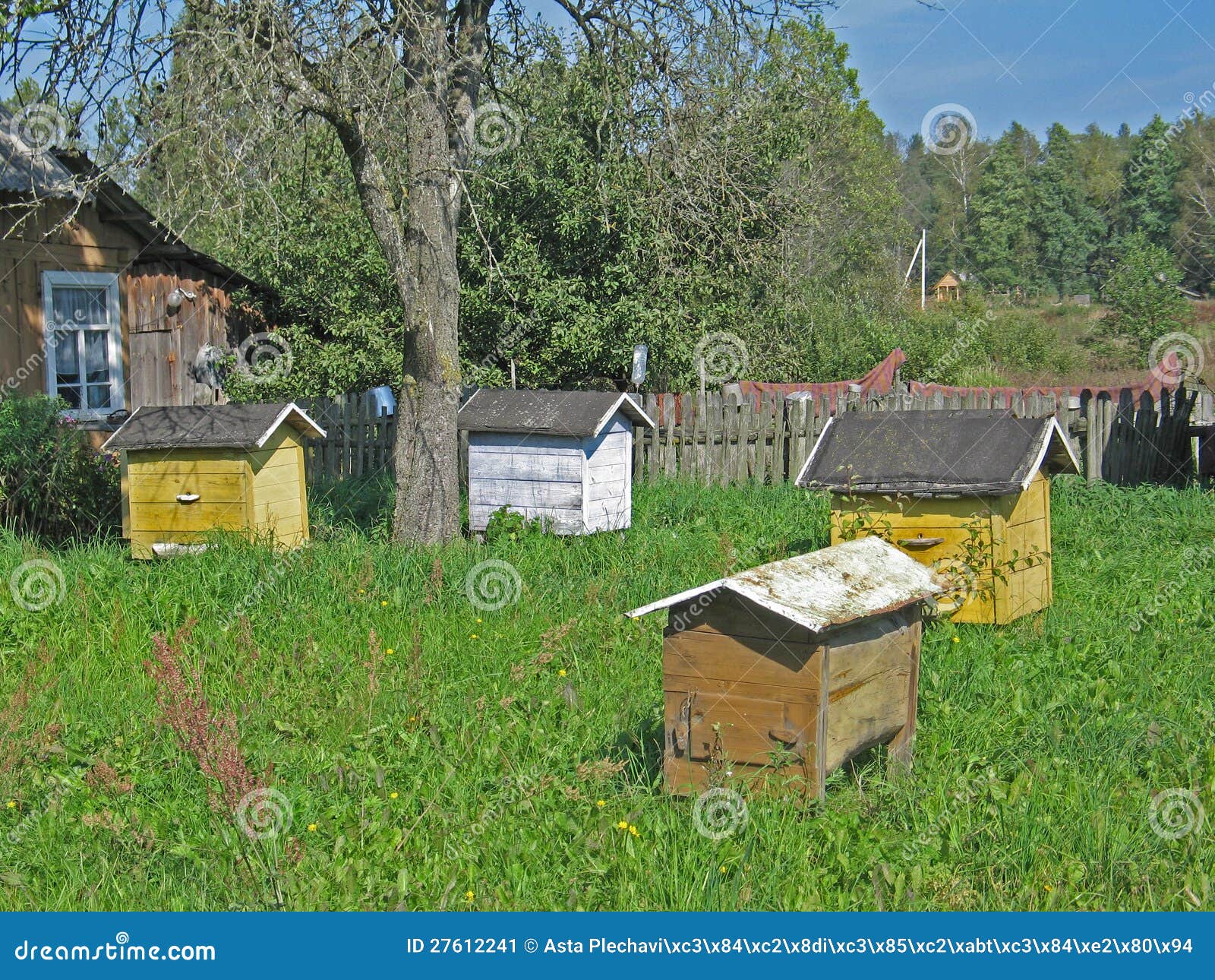 Old hives in Lithuania stock image. Image of outside - 27612241