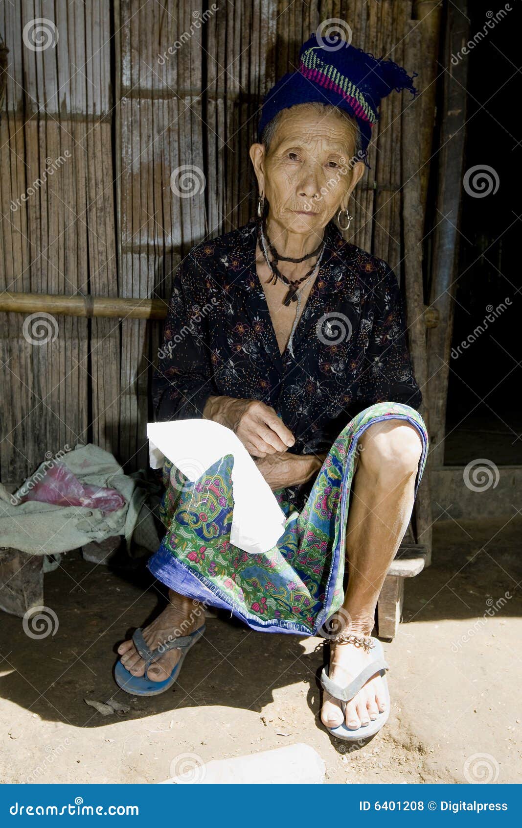 Old Hmong woman in Laos stock photo. Image of woman, poverty - 6401208