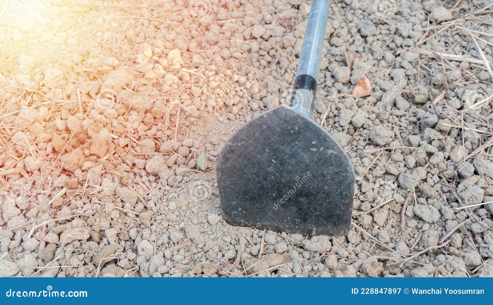 The Old Hoe Dig Was Use To Take the Garden- Vintage Effect Stock Image ...