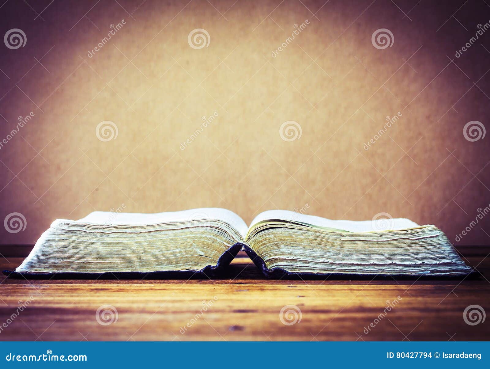 The Old Holy Bible on Wooden Background Stock Photo - Image of metal ...