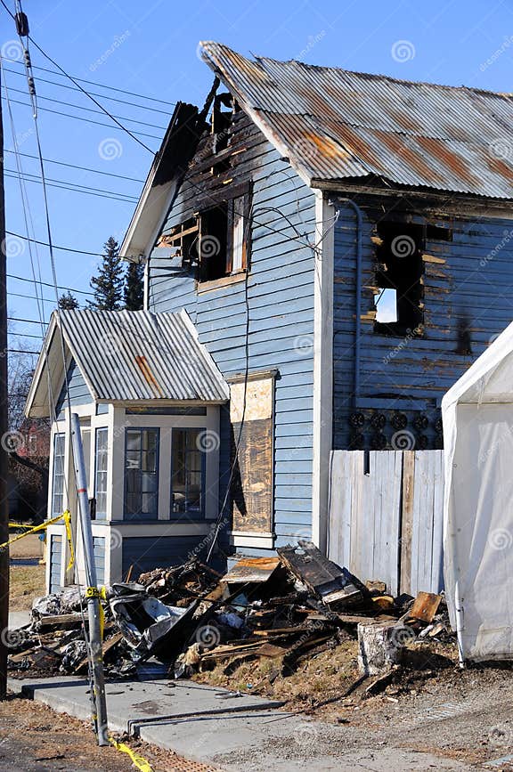 Old Home Burned by Fire stock photo. Image of charcoal - 19344792
