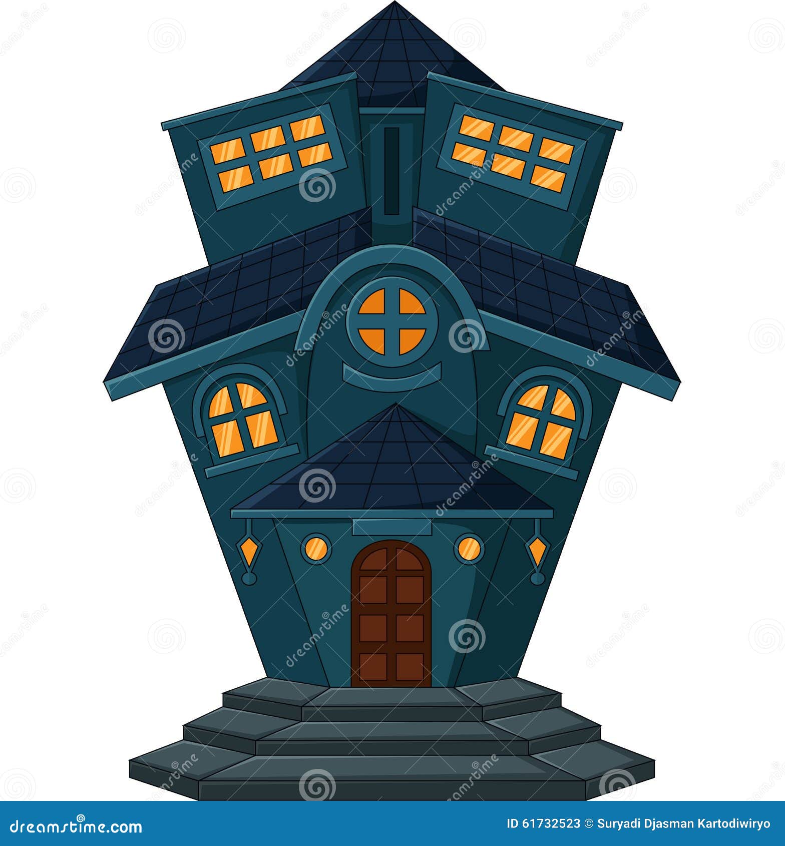 Old home cartoon stock illustration. Illustration of colorful - 61732523