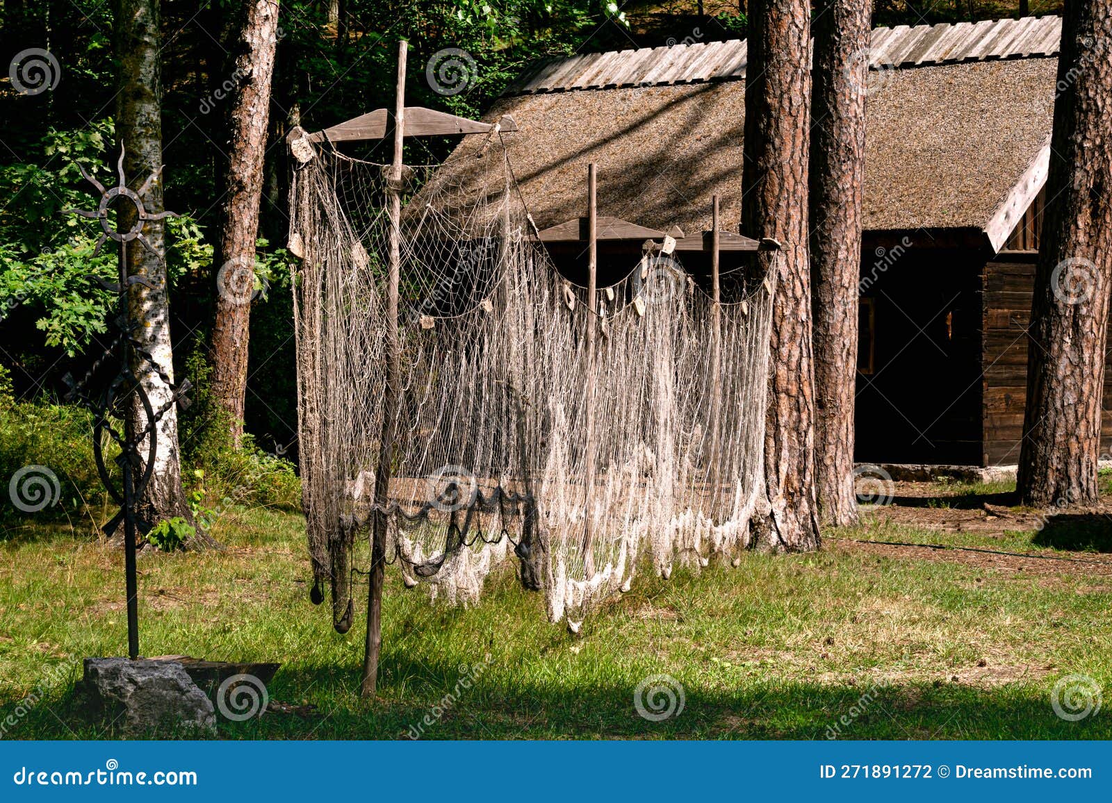 Old Homemade Net Made of Rope for Catching Handmade Fish Stock Photo ...