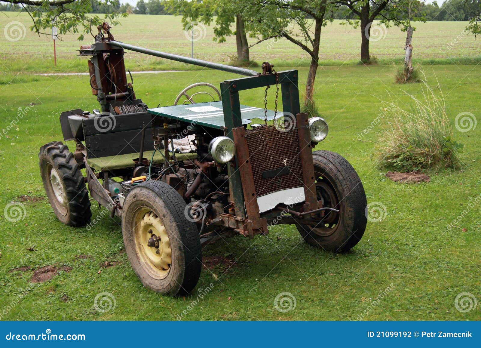 Old homemade vehicle stock photo. Image of green, wheals - 21099192