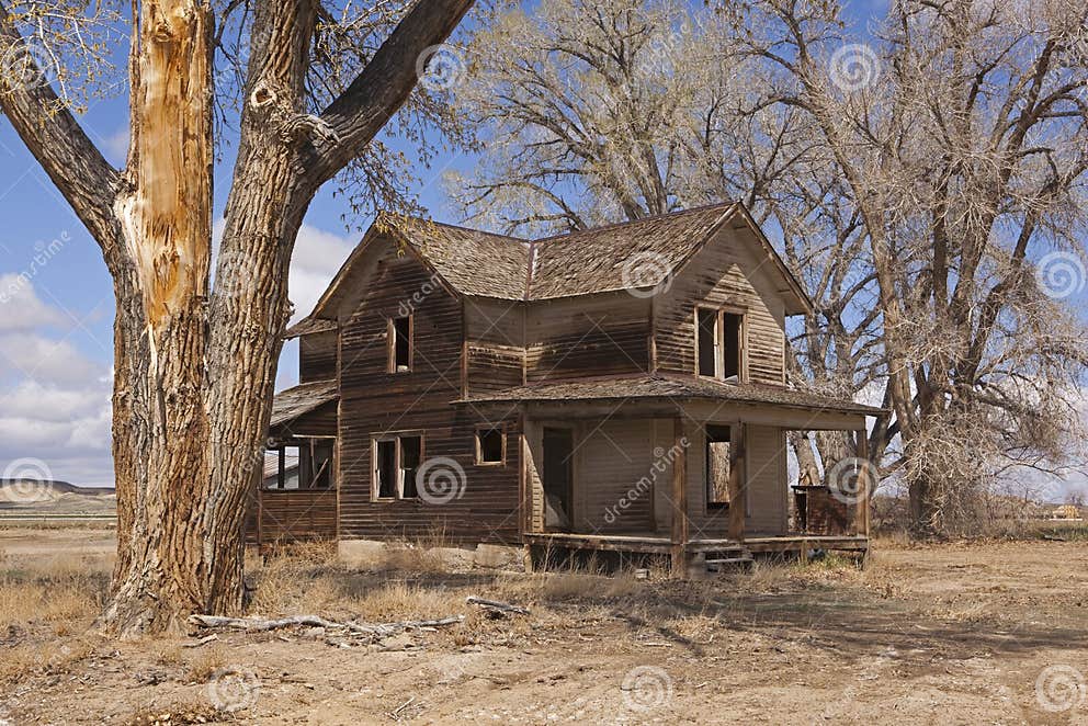 Old Homestead Abandoned Empty Retro Vintage Farm House Stock Image ...