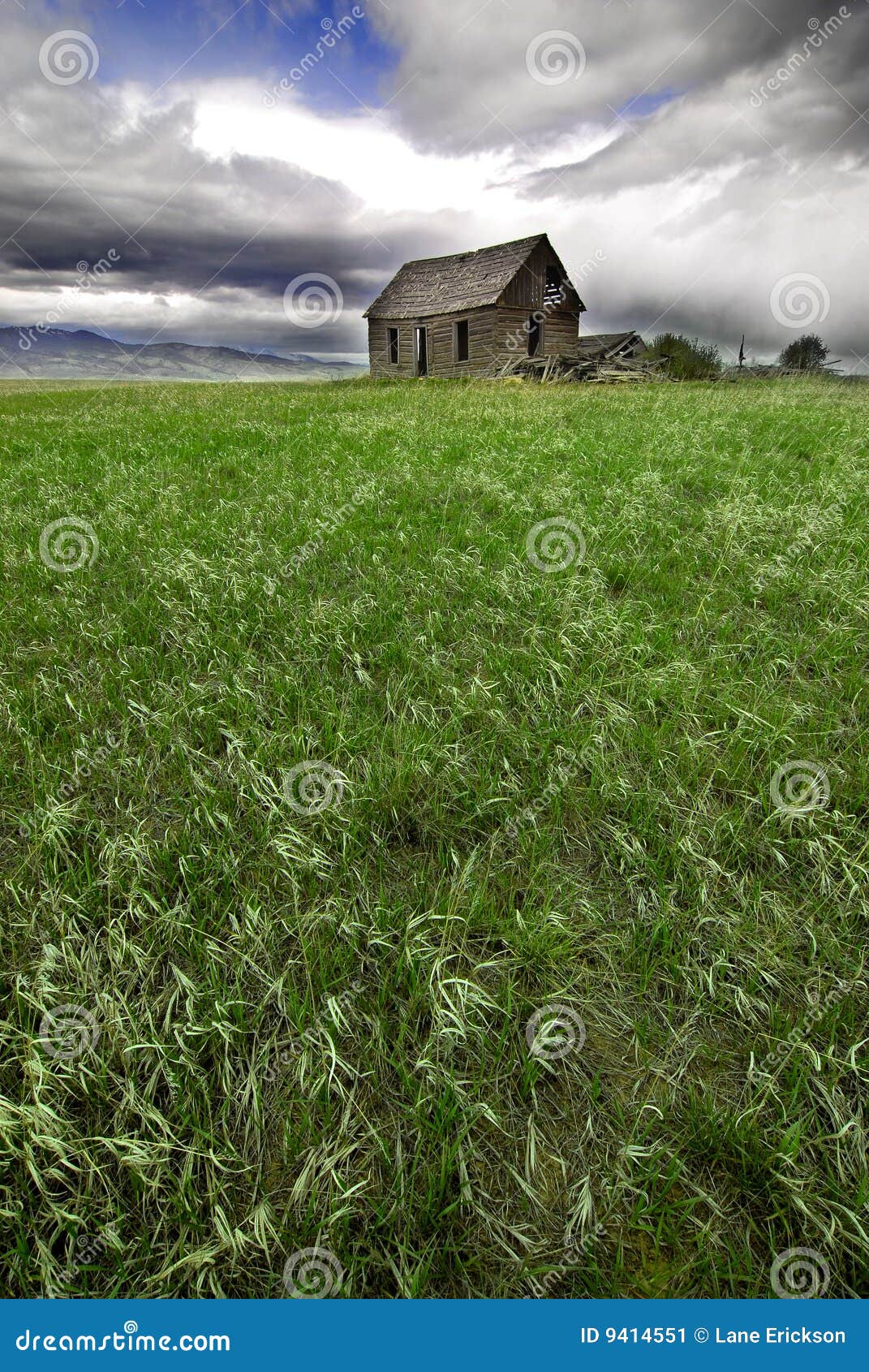 Old Homestead in Field stock image. Image of lifestyle - 9414551