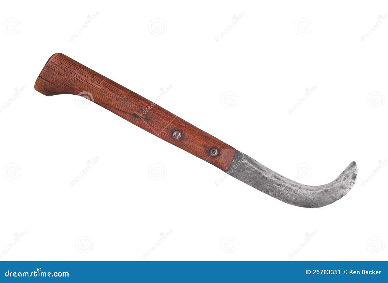 Old Hooked Blade Knife Isolated Stock Image - Image of retro, knives ...