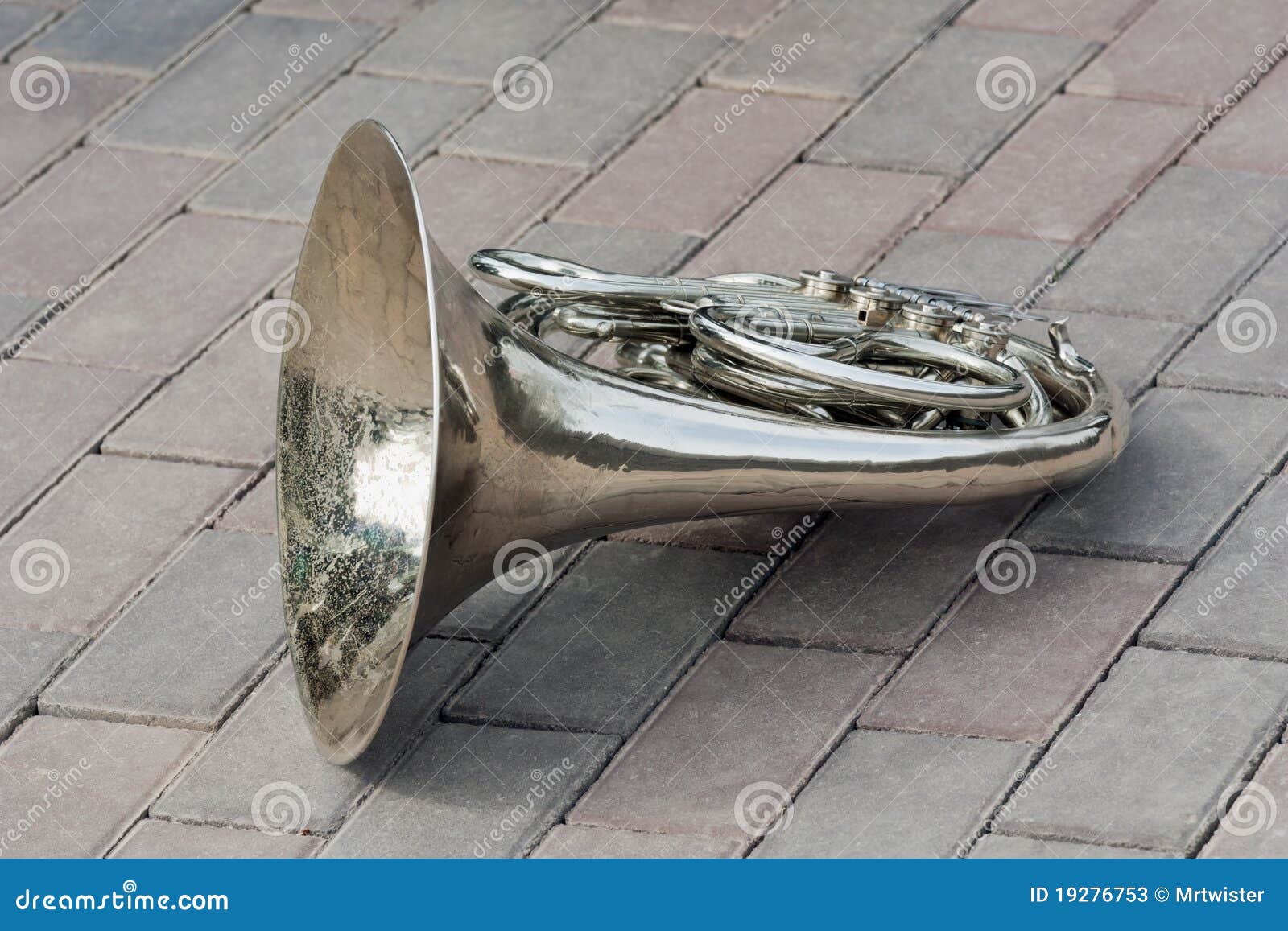 Old horn stock image. Image of horn, cobblestone, reflection - 19276753
