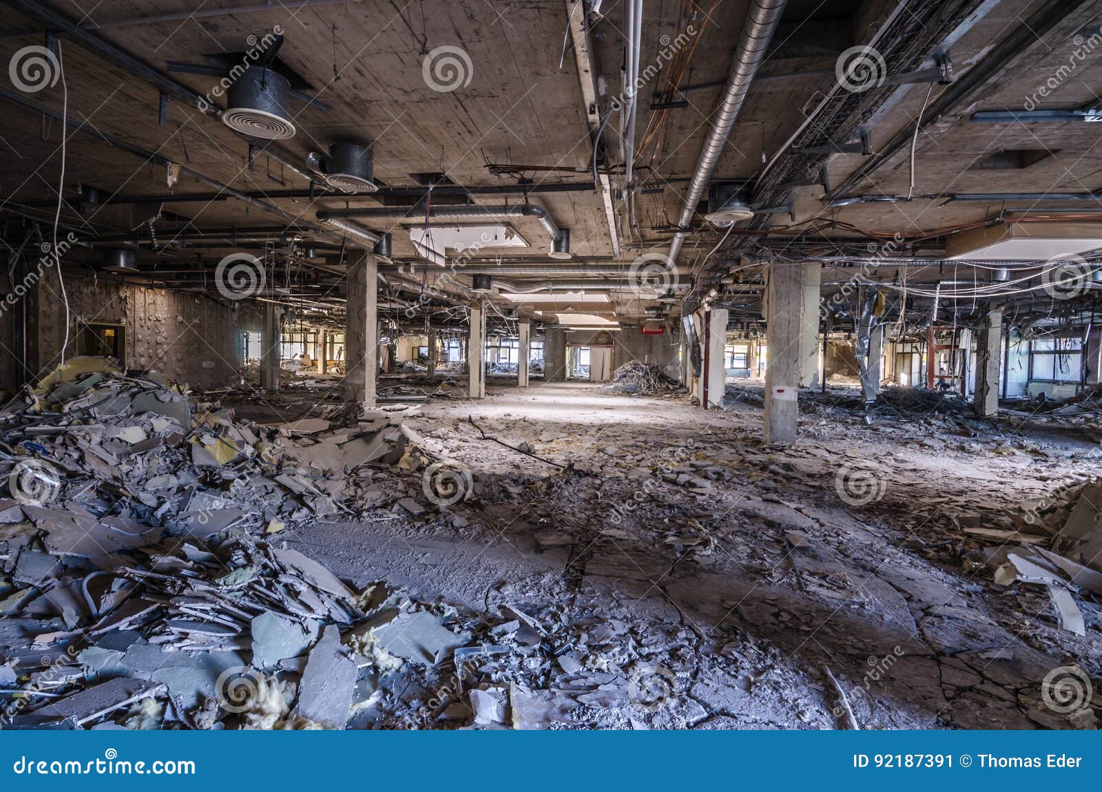 Old Hospital and Destroyed Floor Stock Image - Image of exploration ...