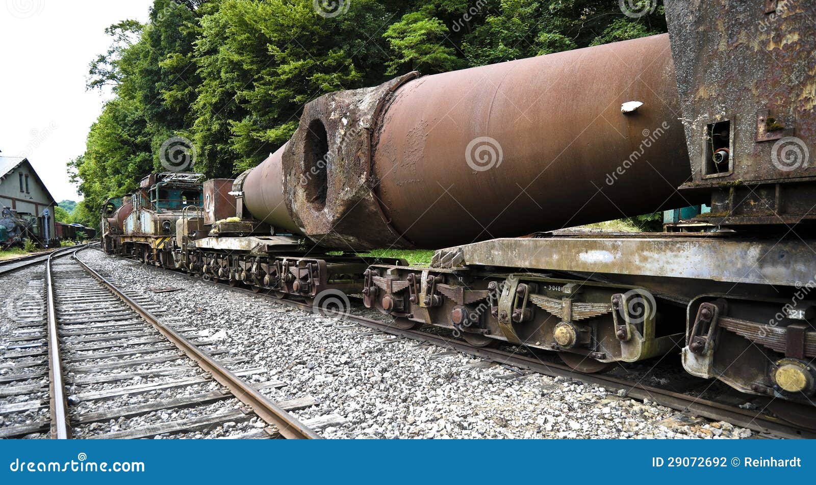 Old hot metal ladle car stock photo. Image of metallurgical - 29072692