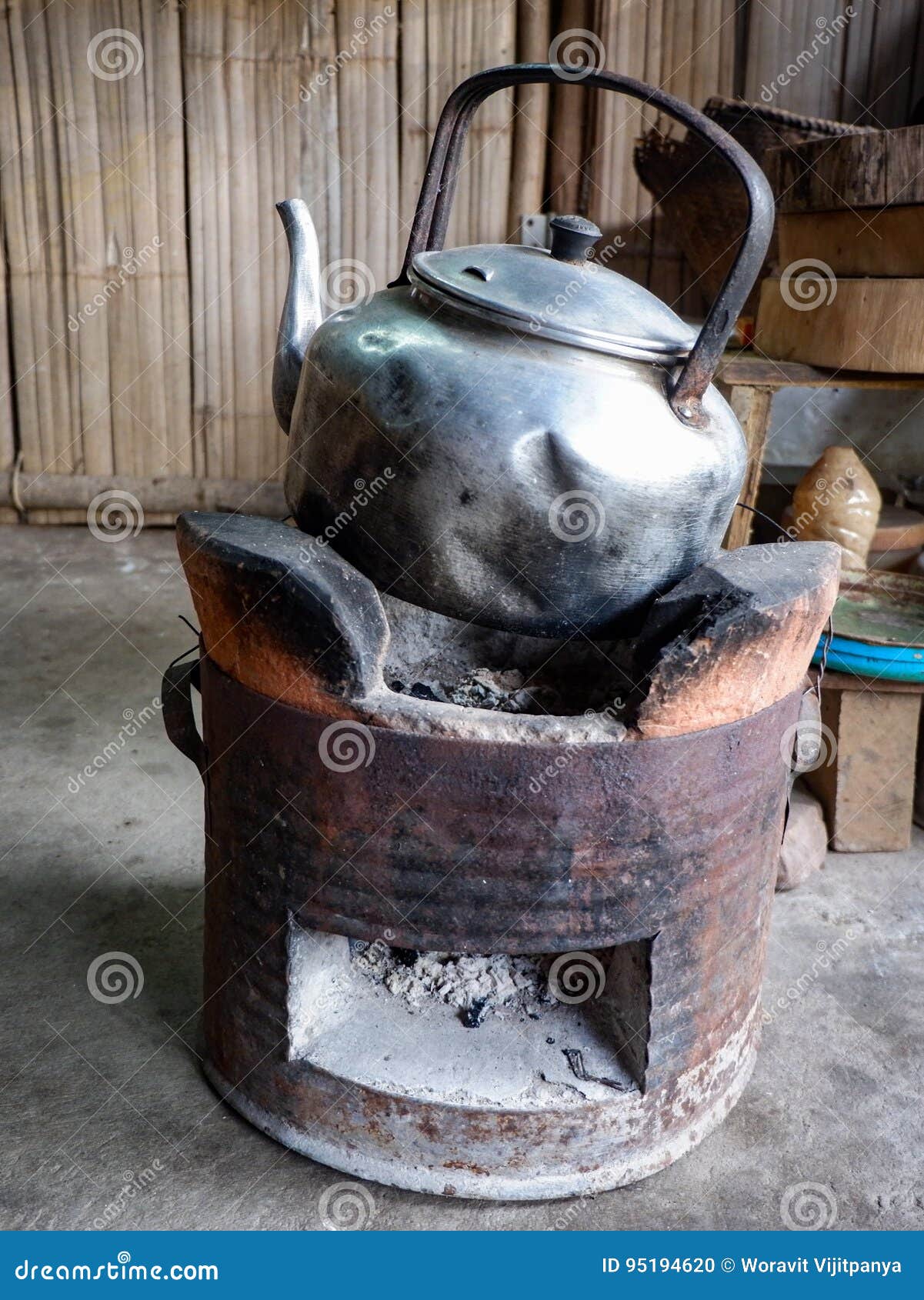 Old Hot Pot - Old Water Pot Stock Photo - Image of silver, small: 95194620