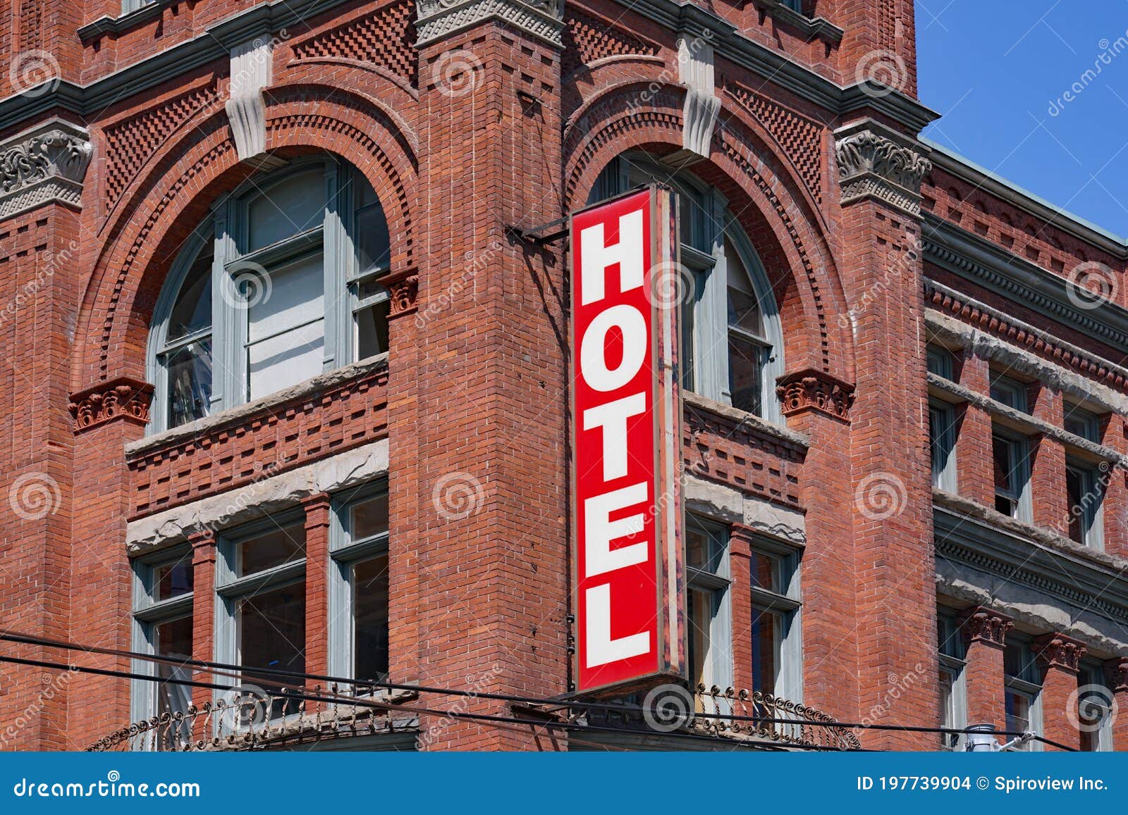 Old hotel building stock photo. Image of brick, century - 197739904