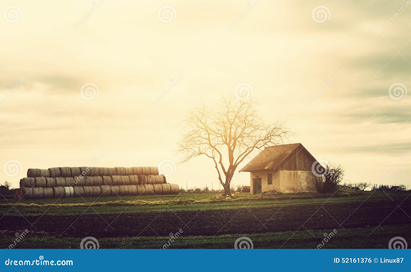Old house stock photo. Image of farmland, field, background - 52161376