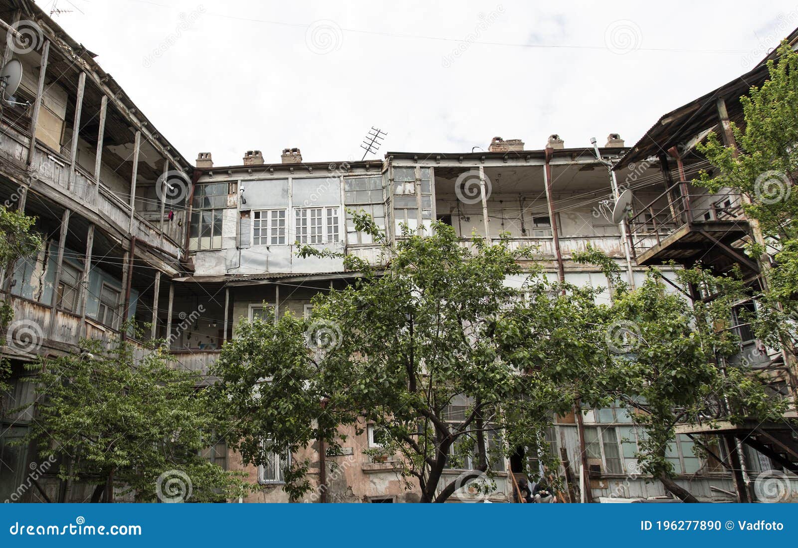 Old Destroyed Building, Structure in Disrepair Stock Photo - Image of ...
