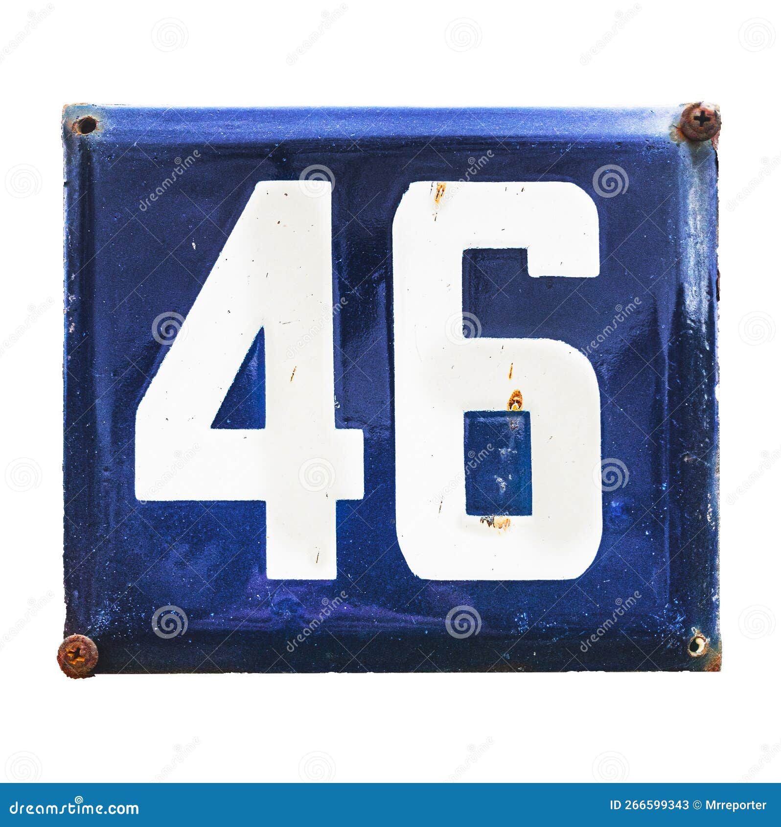 Old House Address Number Plate 46 Stock Image - Image of plate ...